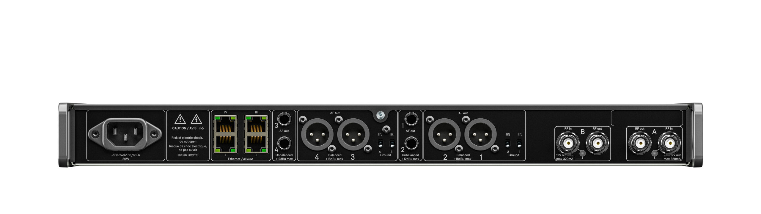 Stage Audio Works | Sennheiser EW-DX_EM_4_Dante-enabled_Back